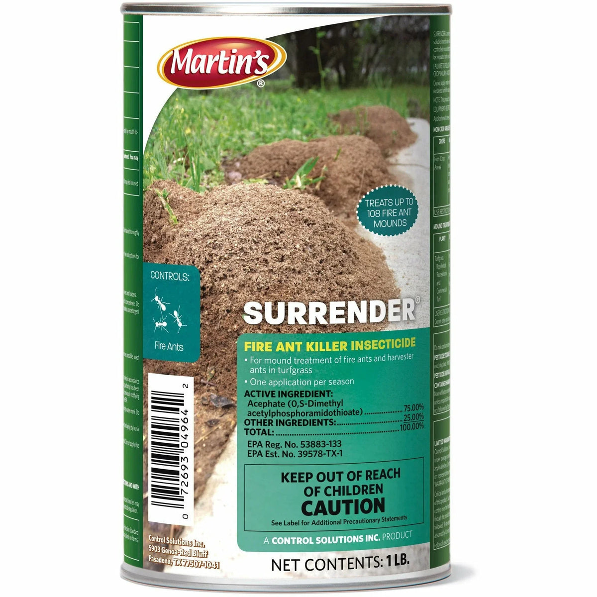 Control Solutions Surrender Fire Ant Killer, 1 Lb White - Hedwig, TX ...